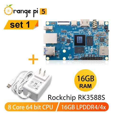 Orange Pi 5 16gb Ram 5v4a Type C Power Supply Single Board Computer
