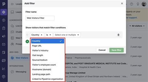 Web Visitors Knowledge Base Pipedrive