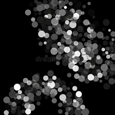 Confeti De Plata Del Brillo En Un Fondo Negro Ilustración del Vector