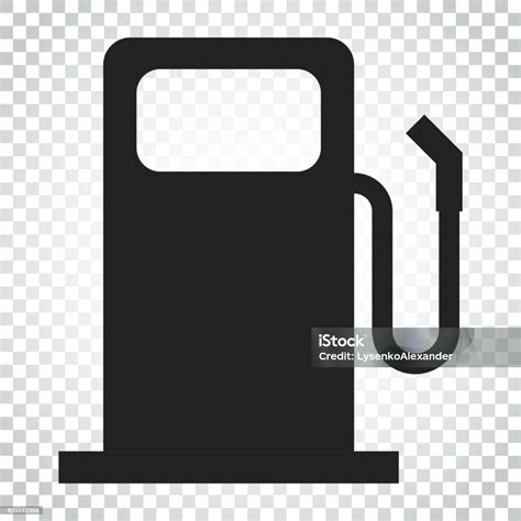 연료 가스 역 아이콘입니다 자동차 가솔린 펌프 평면 그림입니다 격리 된 배경에 간단한 비즈니스 개념 그림입니다 가솔린에 대한