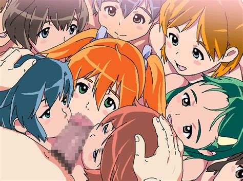Nighthawk Circle Animated Animated  6girls Blue Eyes Blue