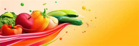 Vibrant Abstract Background Showcasing Fresh Groceries Flowing In