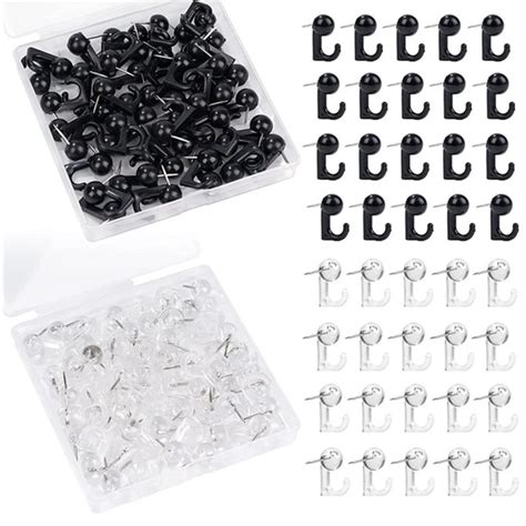 60pcs Push Pin Hooks Clear Thumb Tacks Wall Push Pins 43 Off