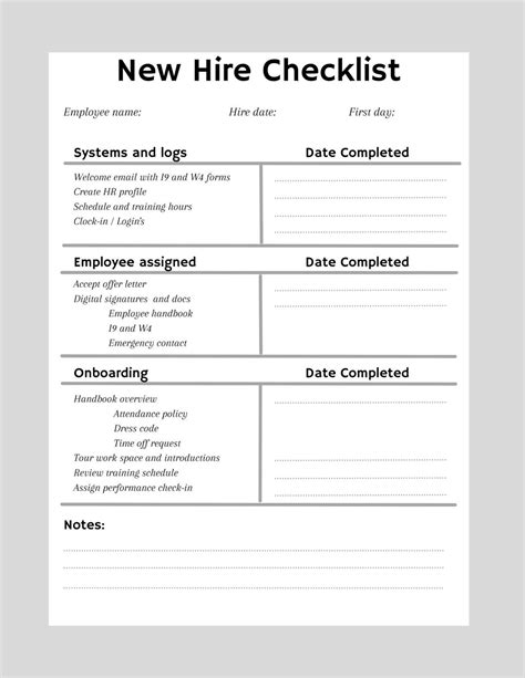 Checklist 50 Useful New Hire Checklist Templates And Forms