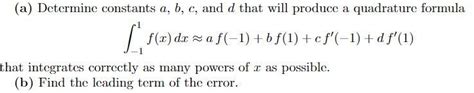 Solved A Determine Constants A B C And D That Will Chegg