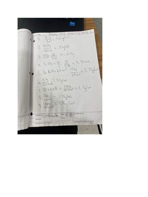 Activity 6 2 0 Determining Density Pdf