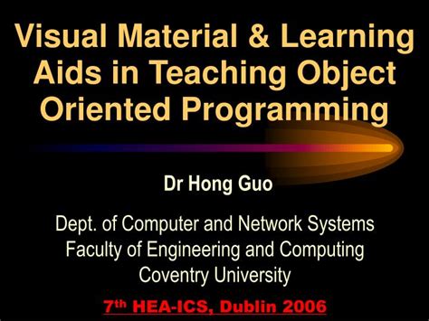 Ppt Visual Material Learning Aids In Teaching Object Oriented