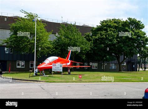 Royal Air Force Red Arrows Display Team Bae Hawk T Jet Plane On
