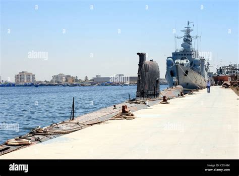 Foxtrot Class Military Submarines Of The Gaddafi Nave In The Docks At