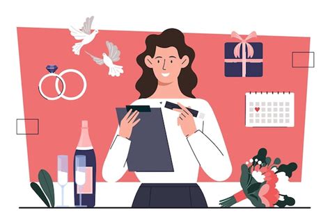 Conceito De Prepara O De Casamento Vetor Premium