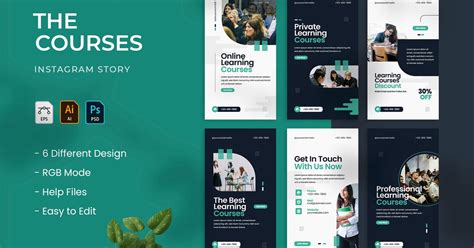 Courses Instagram Story Ux And Ui Kits Ft Vector And Template Envato