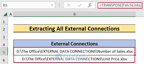 Refresh An External Data Connections In Excel Without Opening File