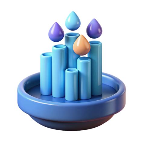 Abstract 3d Render Cylinders Drops Data Visualization 54586786 Png
