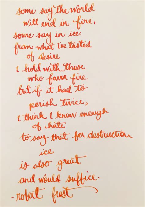 Robert Frost Poems Fire And Ice