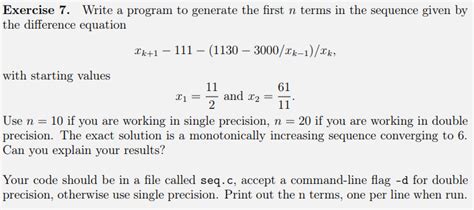 Solved Exercise 7 Write A Program To Generate The First N