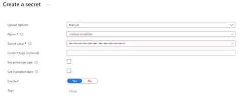 Tutorial Store And Use Azure Cosmos Db Credentials With Azure Key