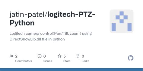 Github Jatin Patellogitech Ptz Python Logitech Camera Controlpan