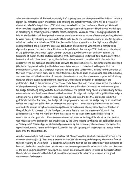 Cholelithiasis Explanation Pdf Gallbladder Bile