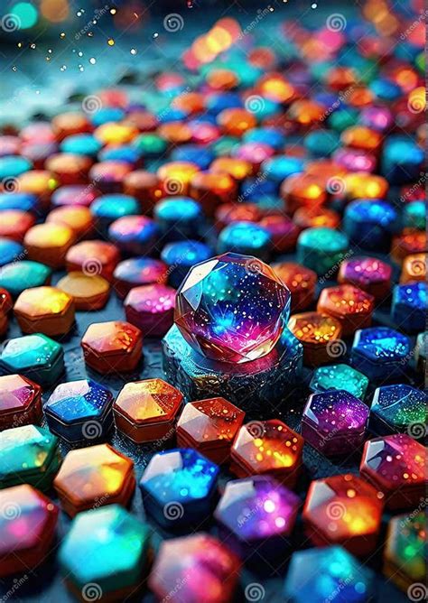 Dynamic Hexagonal Abstraction Ai Generated Hd Background Stock Illustration Illustration Of