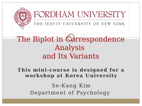 Pdf The Biplot In Correspondence Analysis And Its Variants