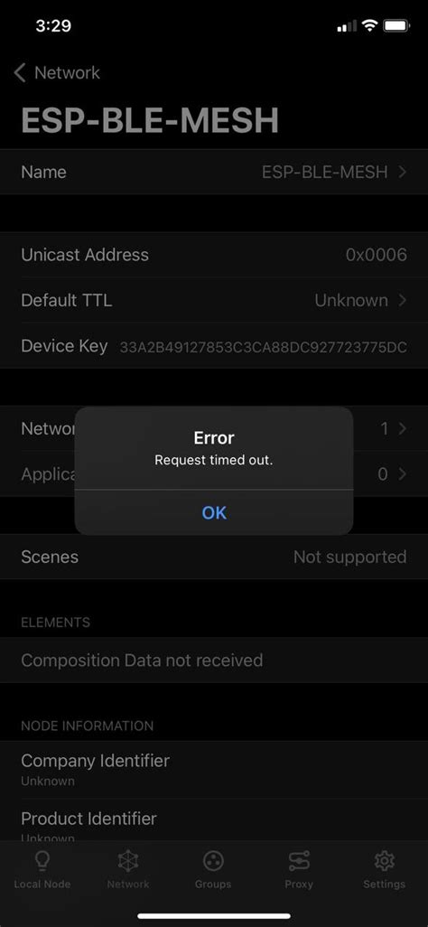 Status Requesting Composition Data Gets An Error When Using Ble Mesh On Off Server Example Out