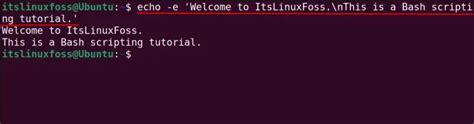 Echo Newline In Bash Prints Literal In Bash N Its Linux Foss