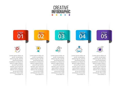premium vector business data visualization process chart abstract
