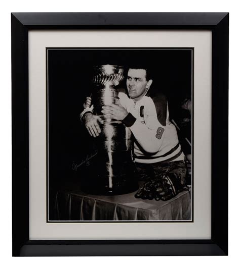 Lot Detail Maurice Rocket Richard With Stanley Cup Signed Framed Photo