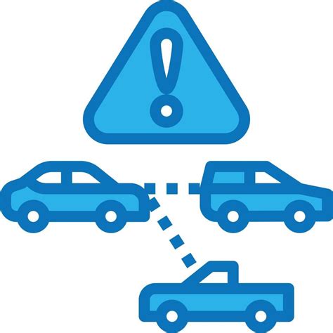 Collision Avoidance Warning Ai Artificial Intelligence Blue Icon