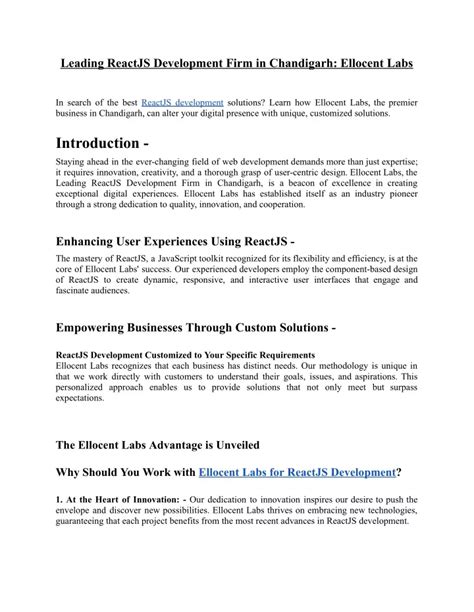 Ppt Leading Reactjs Development Firm In Chandigarh Powerpoint