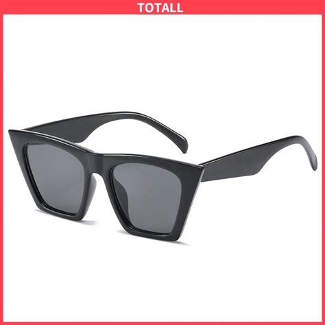 Retro Square Wide Brim Sunglasses Lightweight Totall Shopee Philippines