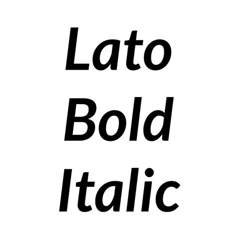 Lato Bold Italic Creazilla