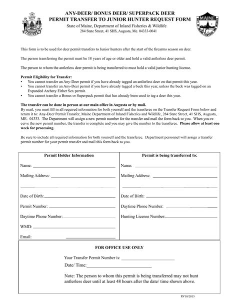 Maine Any Deer Permit 2025 Diane Florida