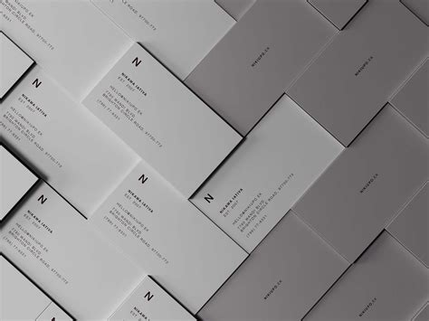 堆叠商务名片卡片设计展示样机 Stacked Business Cards Mockup