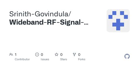 GitHub Srinith Govindula Wideband RF Signal Detection Using Machine Learning