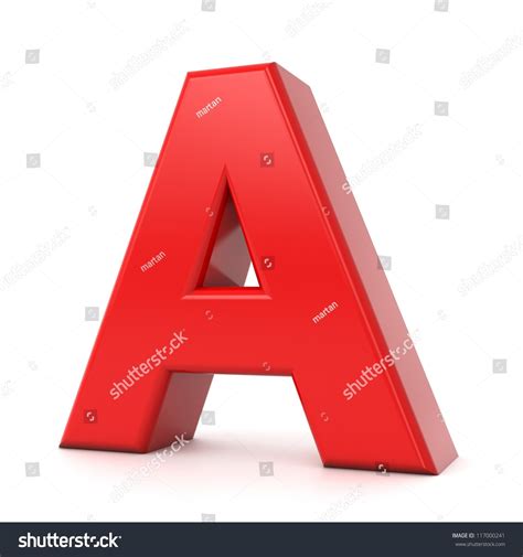 Big Letter A Color Red