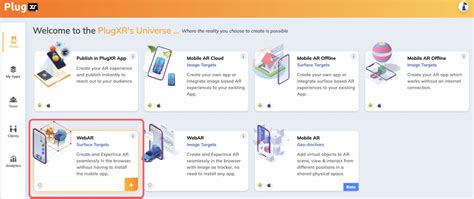 Markerless WebAR PlugXR