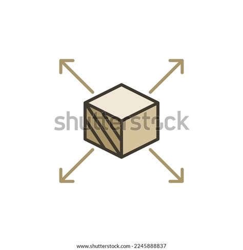 Cube Scale Arrows Vector Maximize Concept Stock Vector Royalty Free