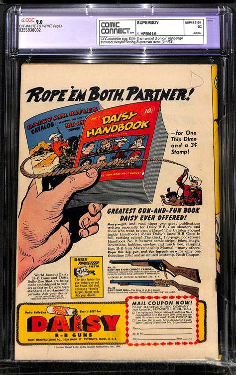 ComicConnect SUPERBOY 1 CGC VF NM 9 0