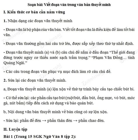 Văn Mẫu Thuyết Minh Hướng Dẫn Và Ví Dụ Chi Tiết