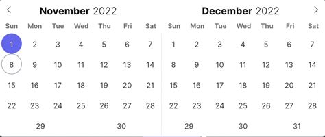 Wrong Weekdays When Using ShowMonths 1 Issue 2822 Flatpickr