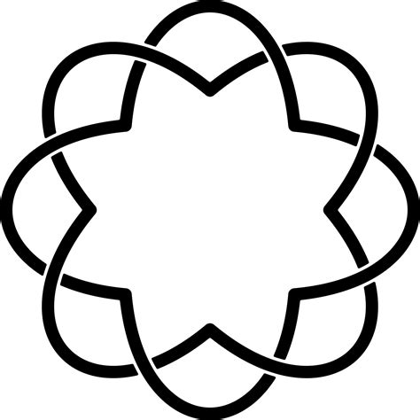 Black Linear Style Overlapping Flower Icon 24146825 Vector Art At Vecteezy