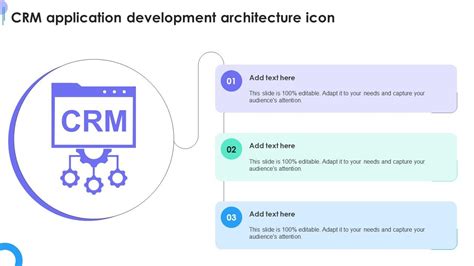 Crm Application Development Architecture Icon Ppt Slide
