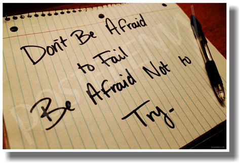 Posterenvy Dont Be Afraid To Fail Classroom Motivational Poster