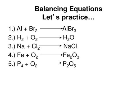 Ppt Balancing Equations Powerpoint Presentation Free Download Id