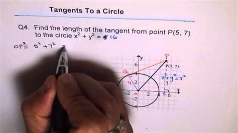 Length Of Tangent From Point Q YouTube