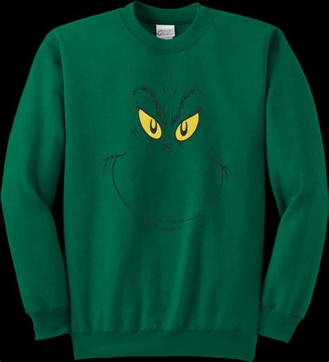 Download Grinch Face Green Sweatshirt