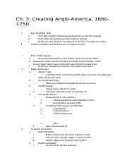 Ch Creating Anglo America Docx Ch Creating Anglo America I A B