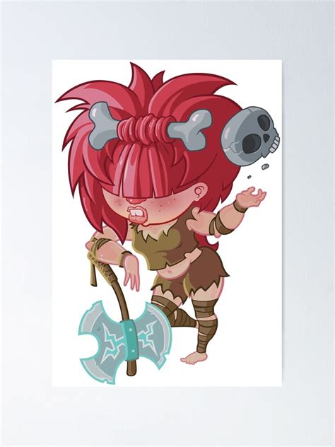 Cute Barbarian Girl Savage Poster By Mrblackwtfc Redbubble