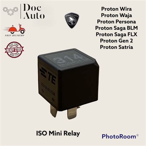 Proton Wira Waja Persona Saga BLM Saga FLX Gen Satria Pin ISO Mini Relay